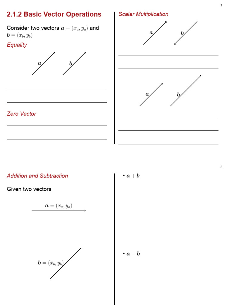 Lecture2 Vectors | PDF | Euclidean Vector | Scalar (Mathematics)