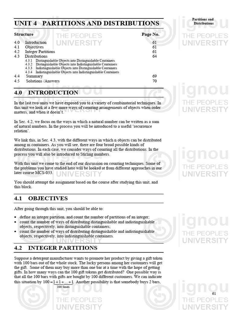 Block-2 Basic Combinatorics Unit-4 | PDF | Combinatorics | Discrete ... Block-2 Basic Combinatorics Unit-4 | PDF | Combinatorics | Discrete ...