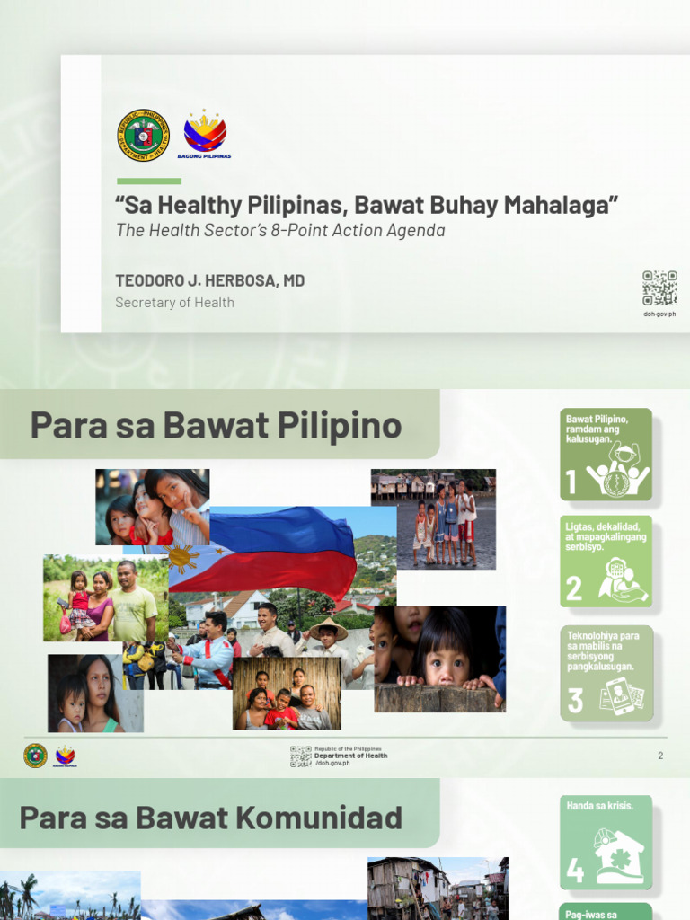 DOH 8-Point Action Agenda Overview | PDF | Philippines | Health Policy