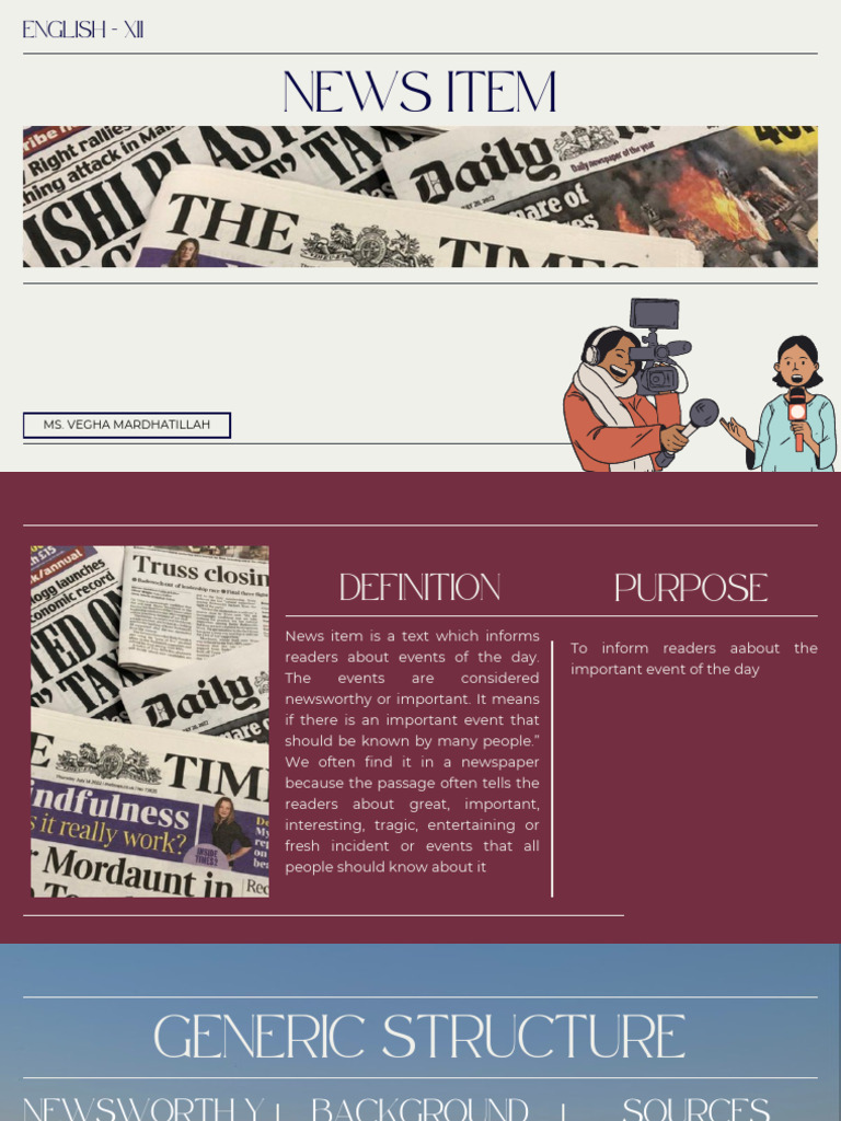 Understanding News Items in English | PDF
