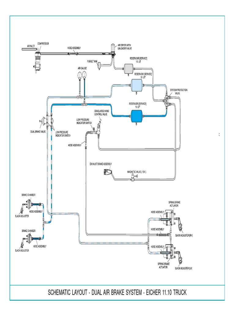 Eicher Dual Air Brake System Diagrams | PDF