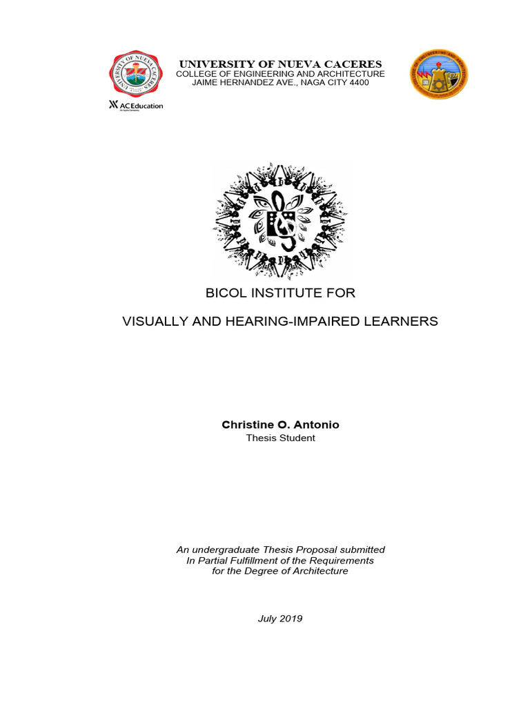 CHAPTER 1 INTRODUCTION | PDF | Disability | Visual Impairment