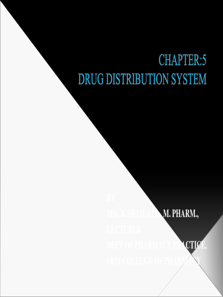 Drug Distribution System | Download Free PDF | Pharmacy | Clinic