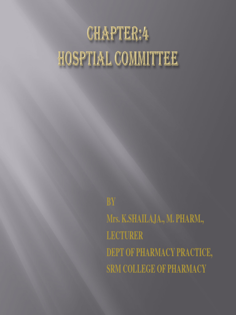 Hospital Committee | PDF