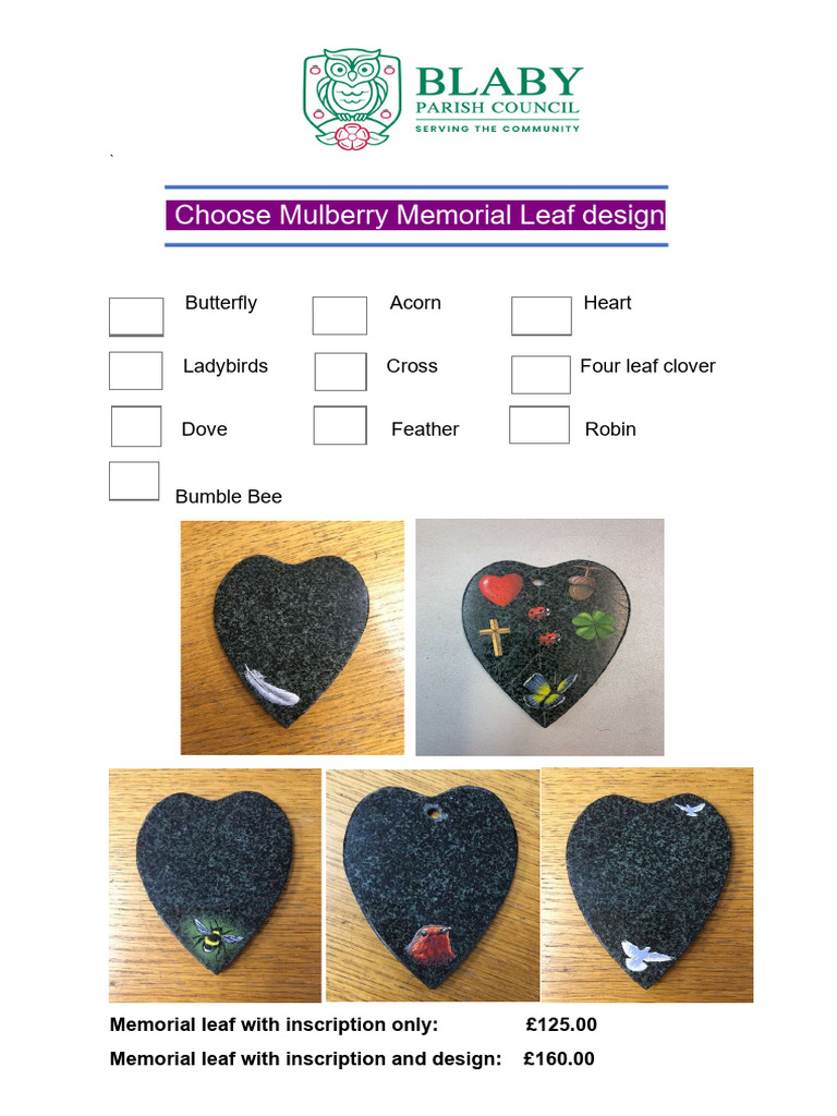 MEMORIAL Order Form 1 | PDF