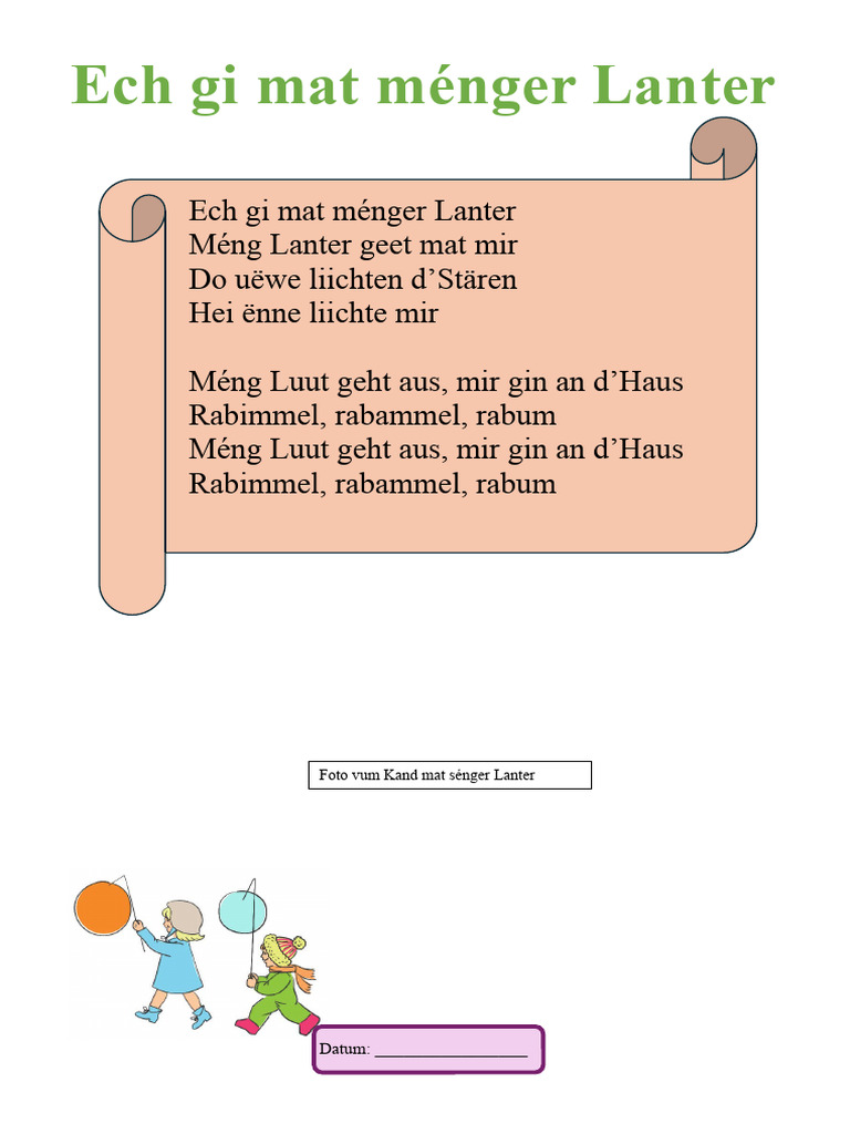 Ech Gi Mat Ménger Lanter | PDF