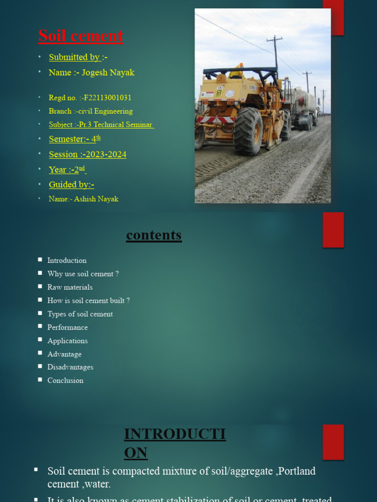 Soil Cement Pdf Road Surface Materials