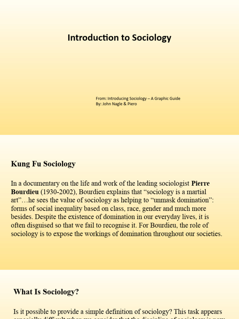 Introduction To Sociology | PDF | Sociology | Society