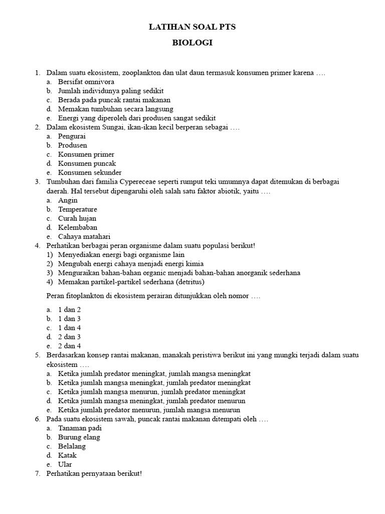 Latihan Soal PTS Ii Smala | PDF