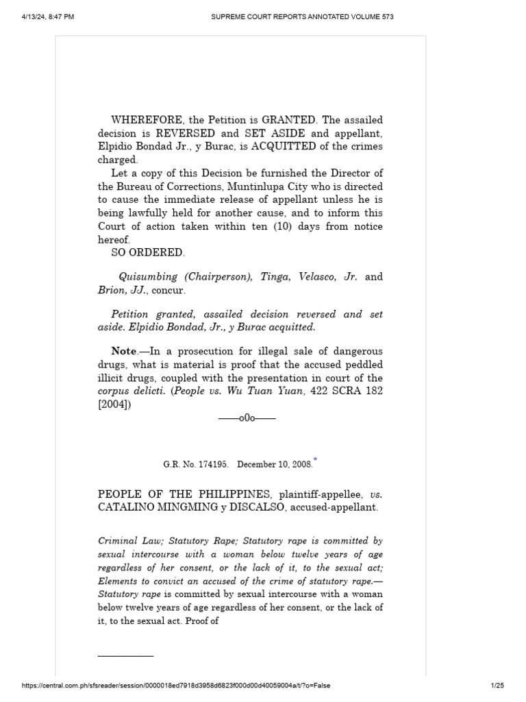 People vs. Mingming | PDF | Rape | Burden Of Proof (Law)