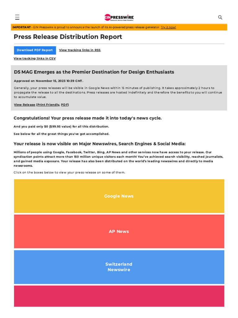 EINPresswire Report2 668655886 d5 Mag Emerges As The Premier Destination For Design Enthusiasts ...