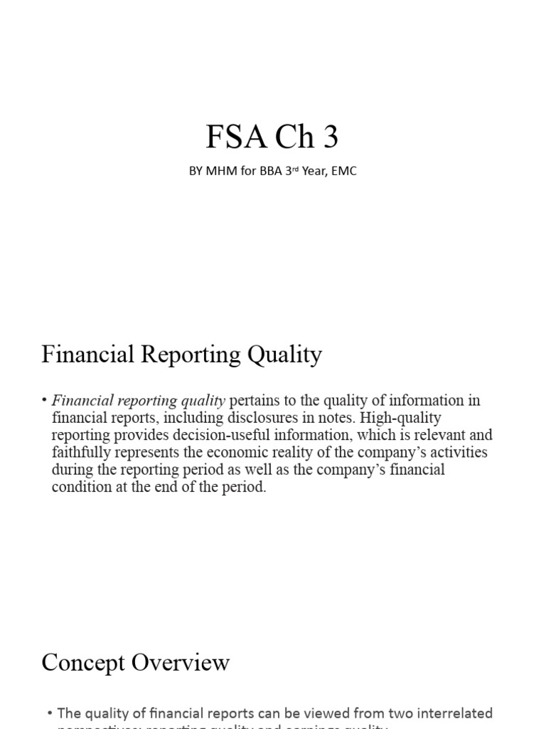 FSA Ch3 | PDF | Financial Statement | Audit