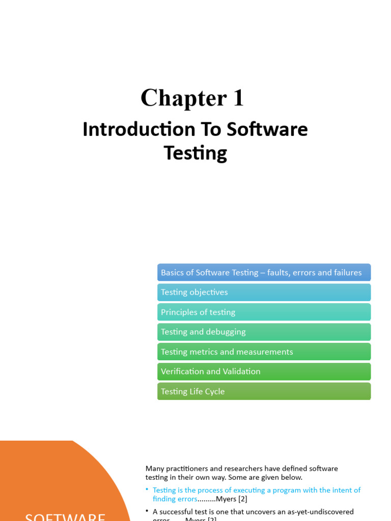 Software Testing Chapter 1 Pdf Software Testing Software Bug 4556