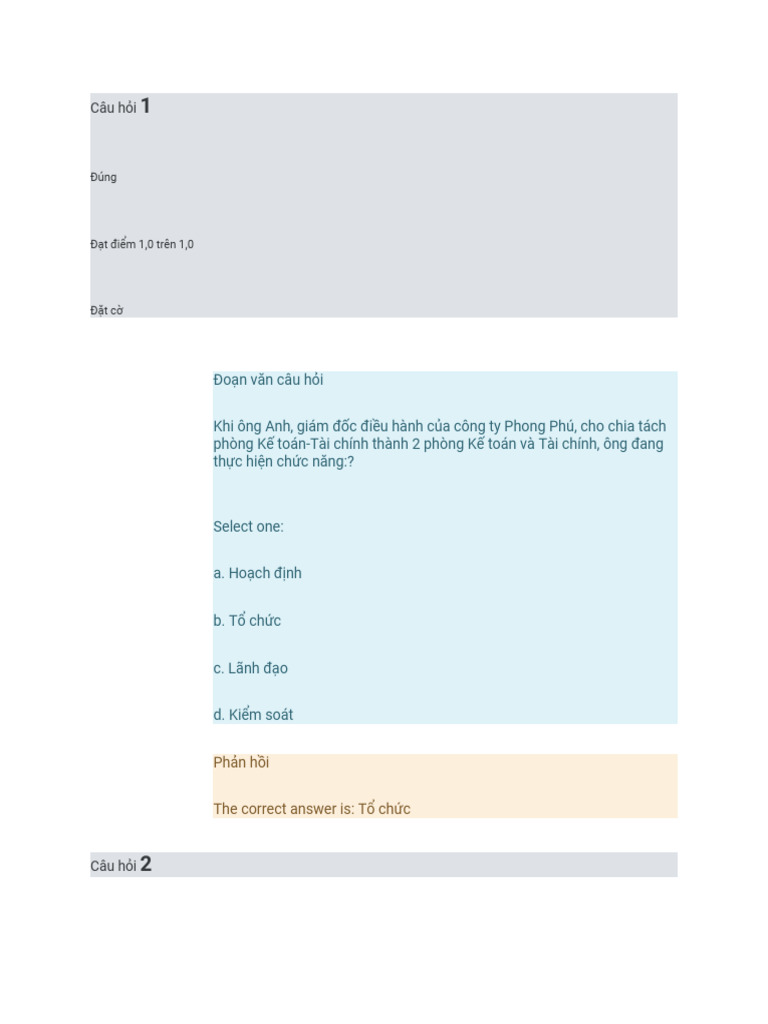 Quiz 1 - T NG Quan | PDF