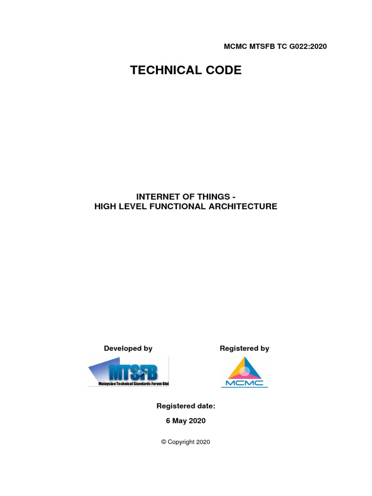 Mtsfb0652019 Iot High Level Functional Architecture | Download Free PDF ...