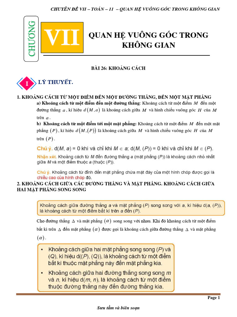 Toan-11 C7 B26.1 Khoang-Cach Tuluan HDG | PDF