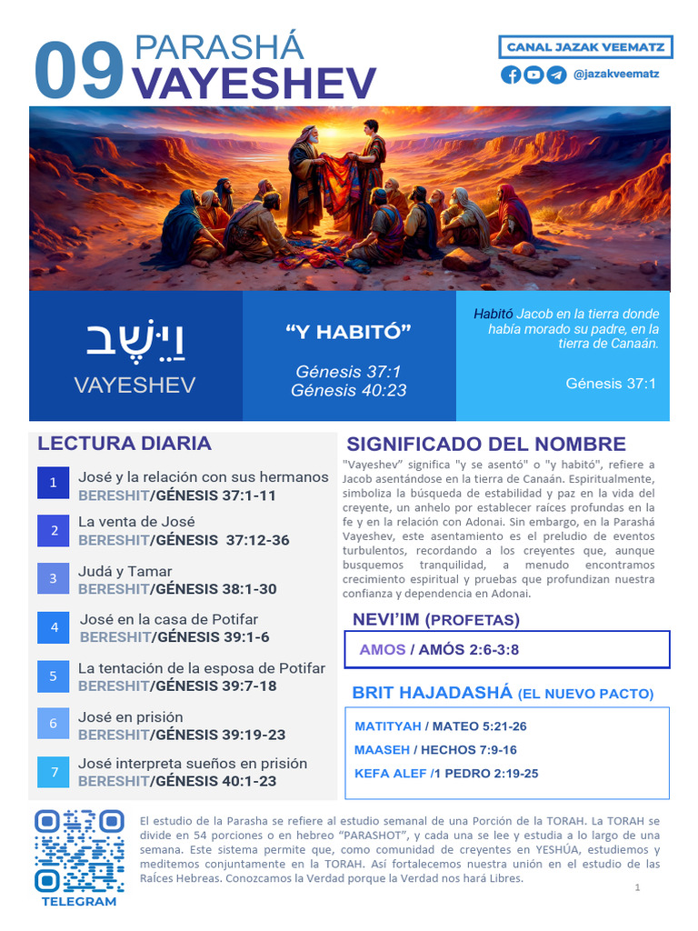 09 Parashat Vayeshev 2023-2024 | PDF | Libro del Génesis | Jesús