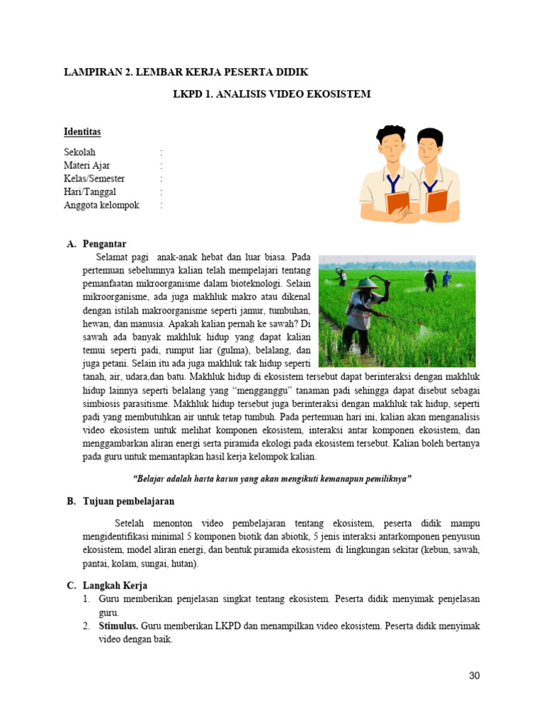 Lkpd Ekosistem Pertemuan 1 Pdf