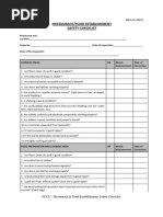 FSSAI Audit Checklist | PDF | Audit | Food Safety