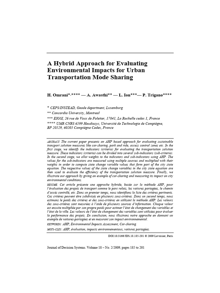 A Hybrid Approach For Evaluating | PDF | Mean | Matrix (Mathematics)