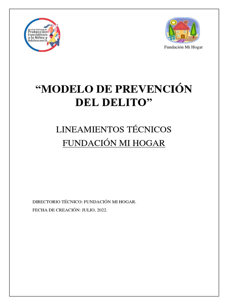 Modelo De Prevención Del Delito Pdf Adopción Trabajo Social 2113