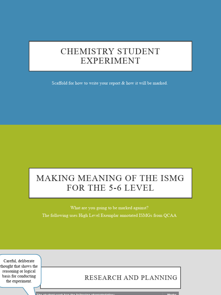 Chemistry FA2 - ISMG Breakdown | PDF | Validity (Statistics) | Data