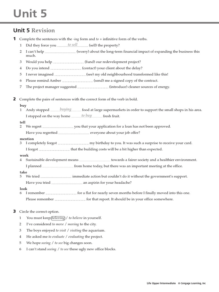Upper-Int Unit5 Revision Be | PDF