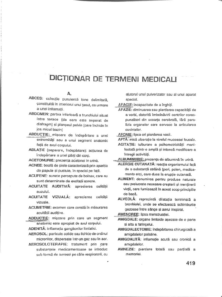 Dictionar Nursing | PDF