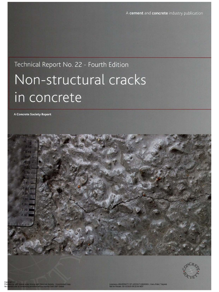 Non Structural Cracks in Concrete | PDF | Copyright | License
