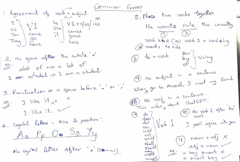 Common Errors - 1 (1) | PDF