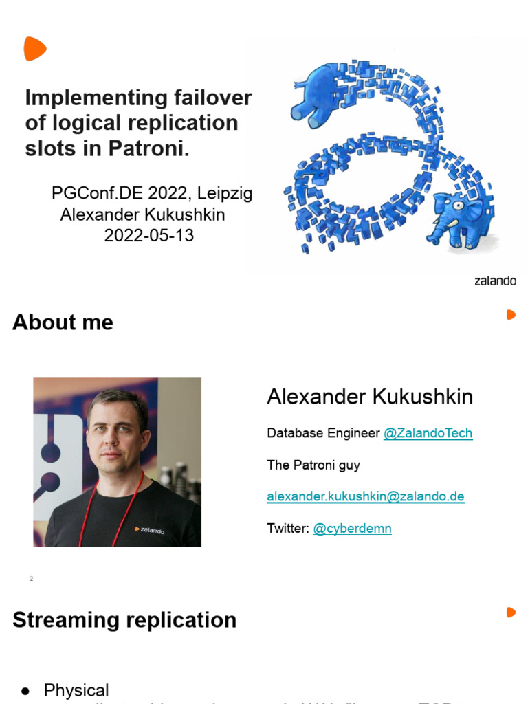 Implementing Failover of Logical Replication Slots in Patroni | PDF ...