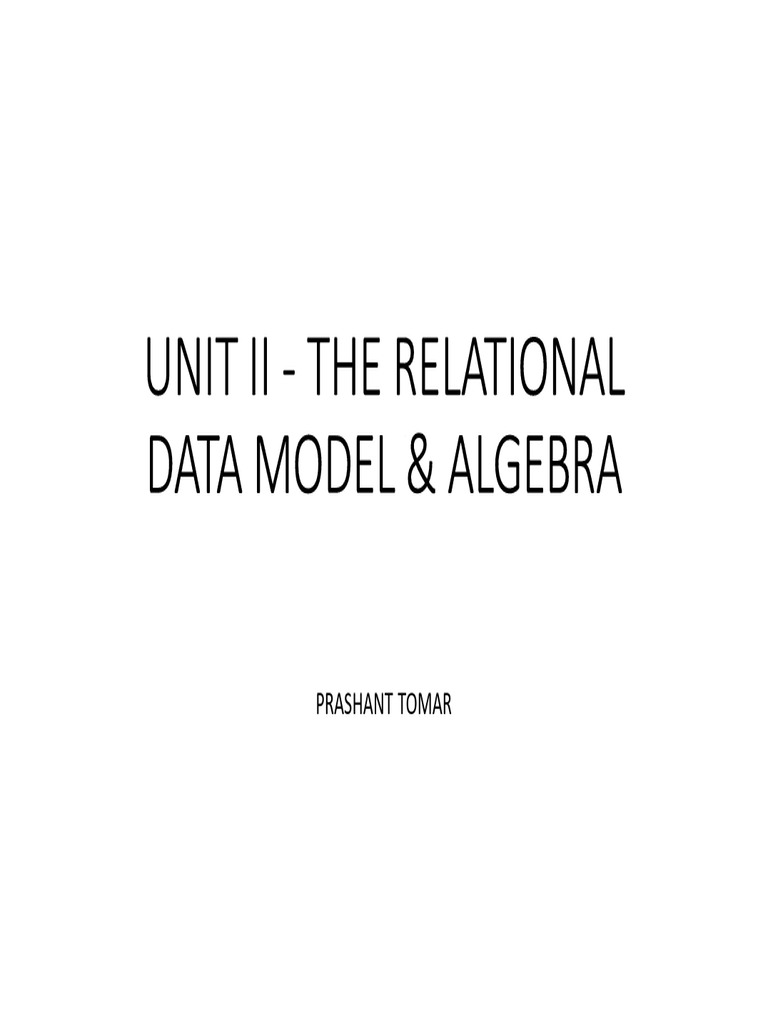 DBMSUNIT2 | PDF | Relational Model | Relational Database