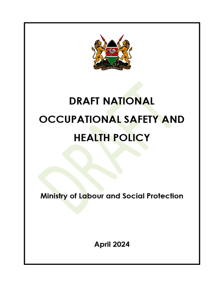 Kenya's 2024 Occupational Safety Policy | PDF | Occupational Safety And ...