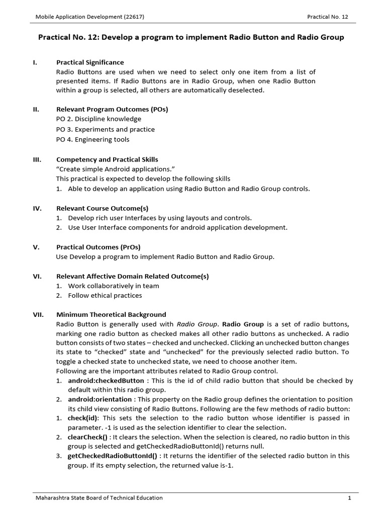 Practical No 12 | Download Free PDF | Android (Operating System ... Practical No 12 | Download Free PDF | Android (Operating System ...