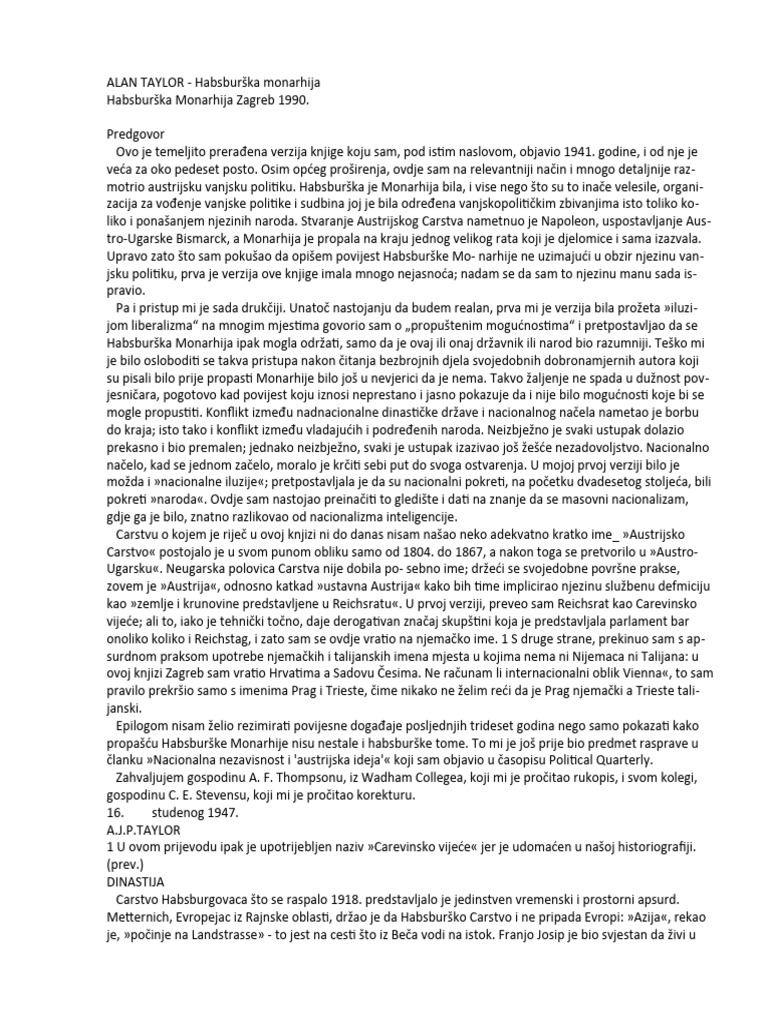 Habsburška Monarhija | PDF