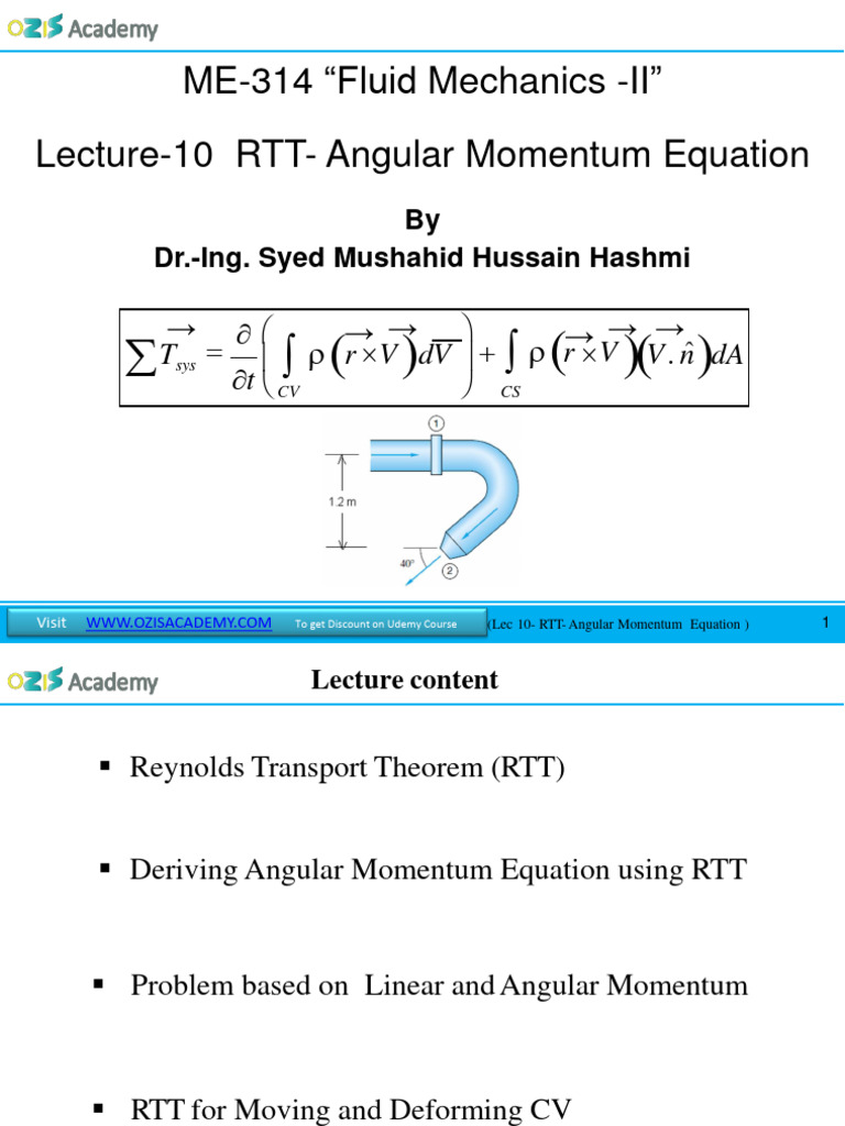 Lecture 10 Rtt Angular Momentum Equation Download Free Pdf