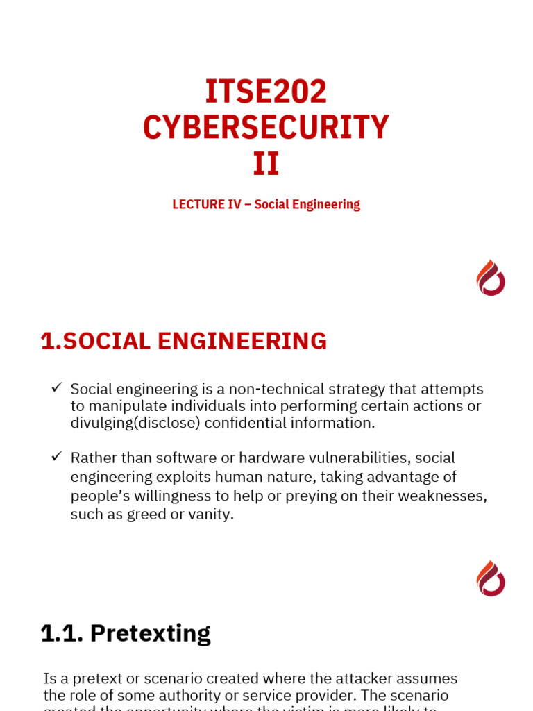 Lecture 3. Social Engineering | PDF | Social Engineering (Security ... Lecture 3. Social Engineering | PDF | Social Engineering (Security ...