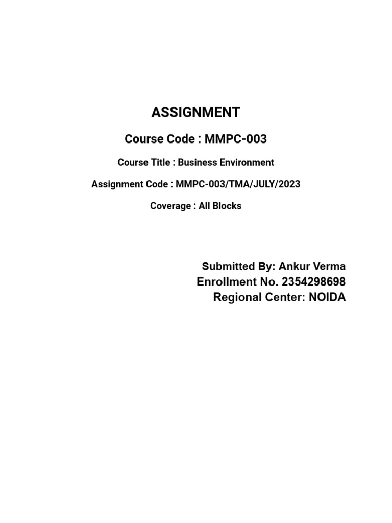 Assignment MMPC003 AV | PDF | Computers