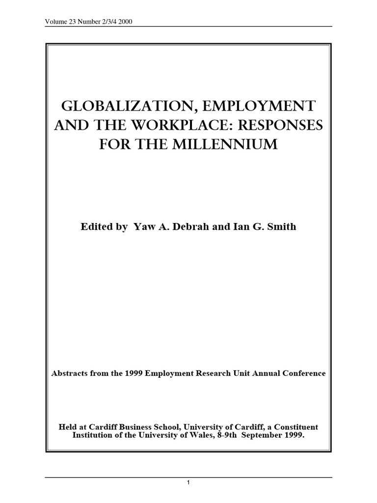 Globalization and Employment Insights | PDF | Globalization | Employment