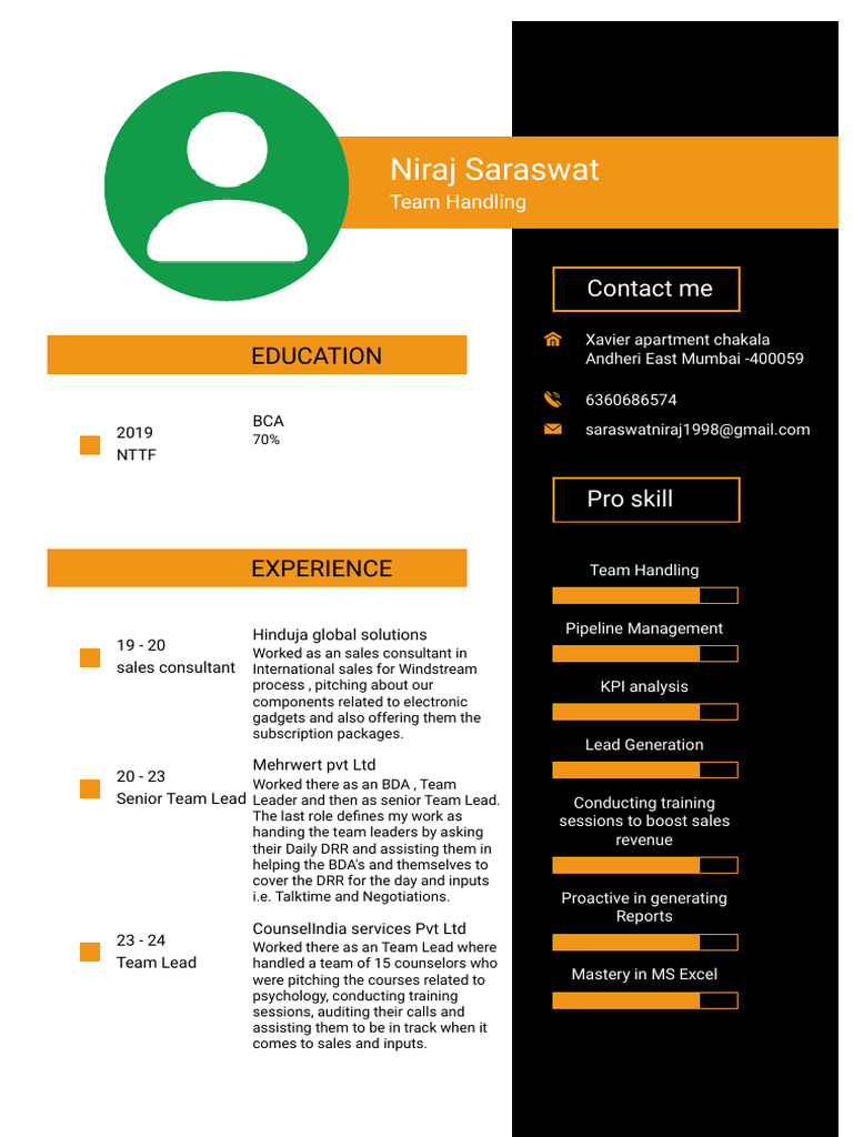 Niraj Saraswat: Education | PDF