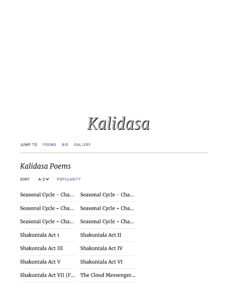 Kalidas | PDF