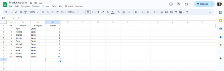 Soal Google Sheet - KY | PDF