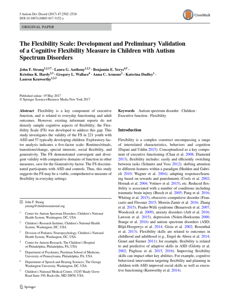 Flexibility Scale | Download Free PDF | Wechsler Adult Intelligence ...
