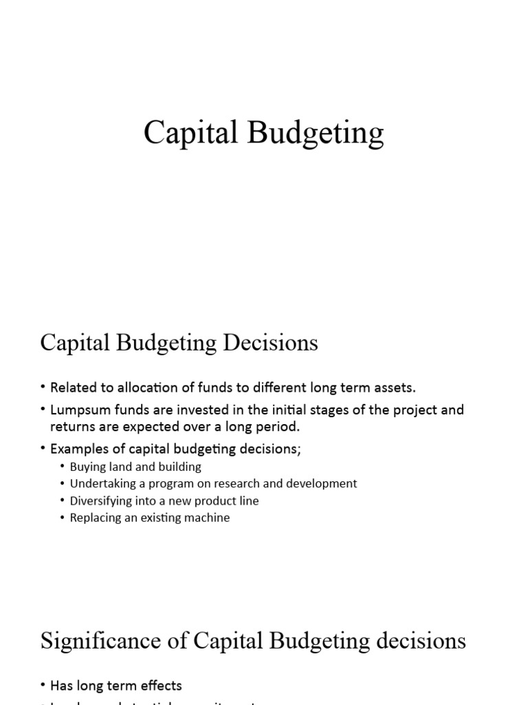 Capital Budgeting - Cash Flows | PDF | Capital Budgeting | Depreciation