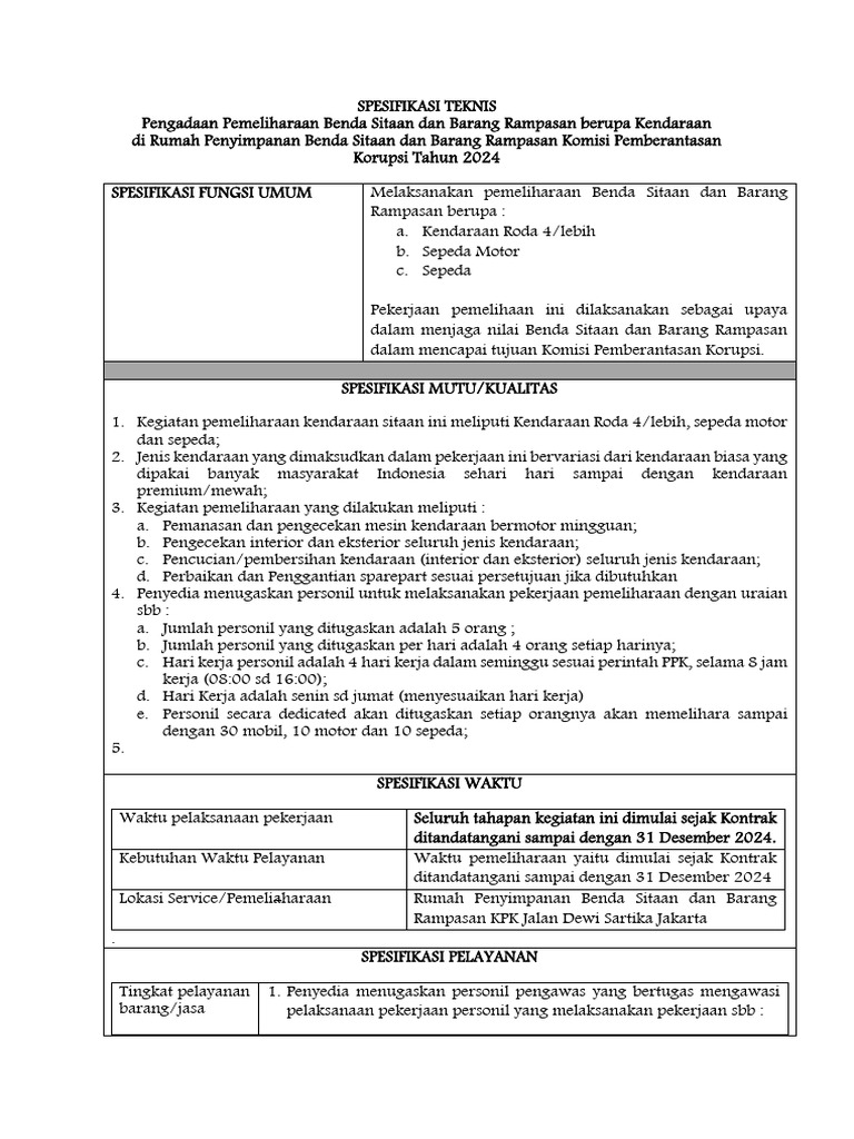 02 Spesifikasi Teknis 085 | PDF