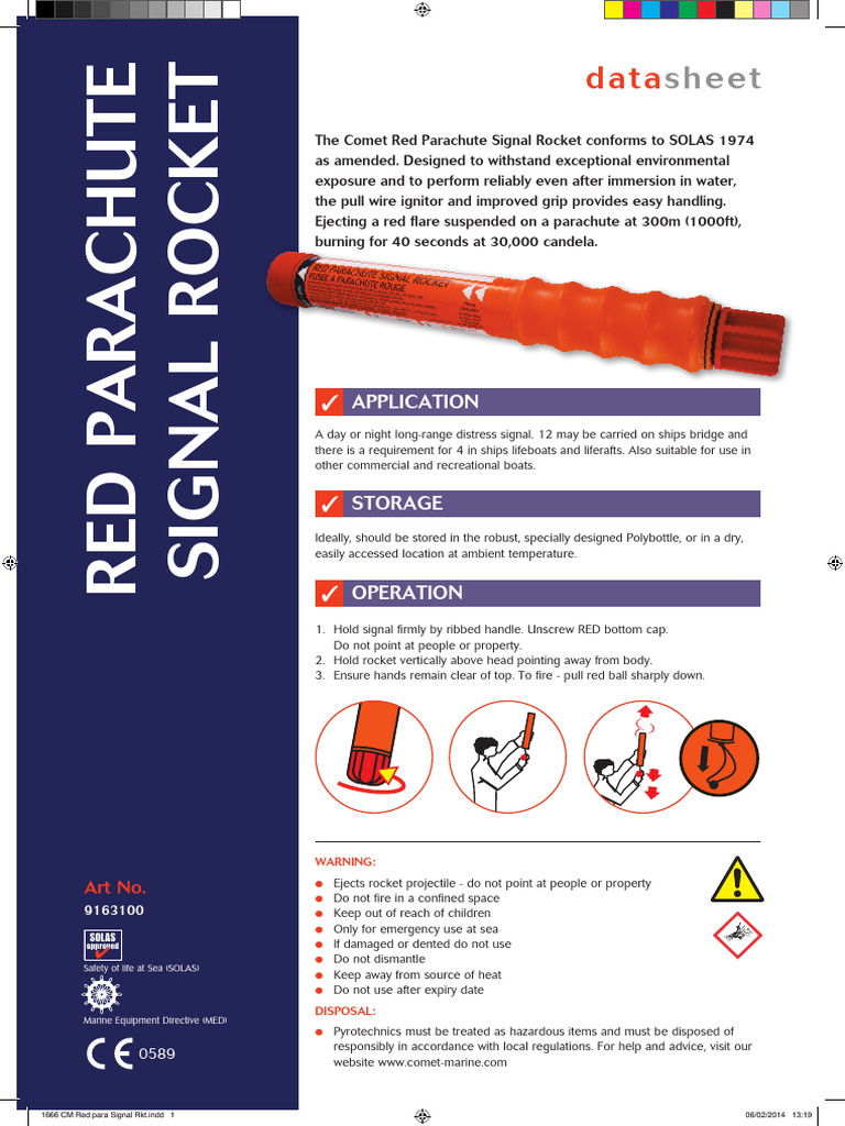 Comet Parachute Rocket Red | PDF