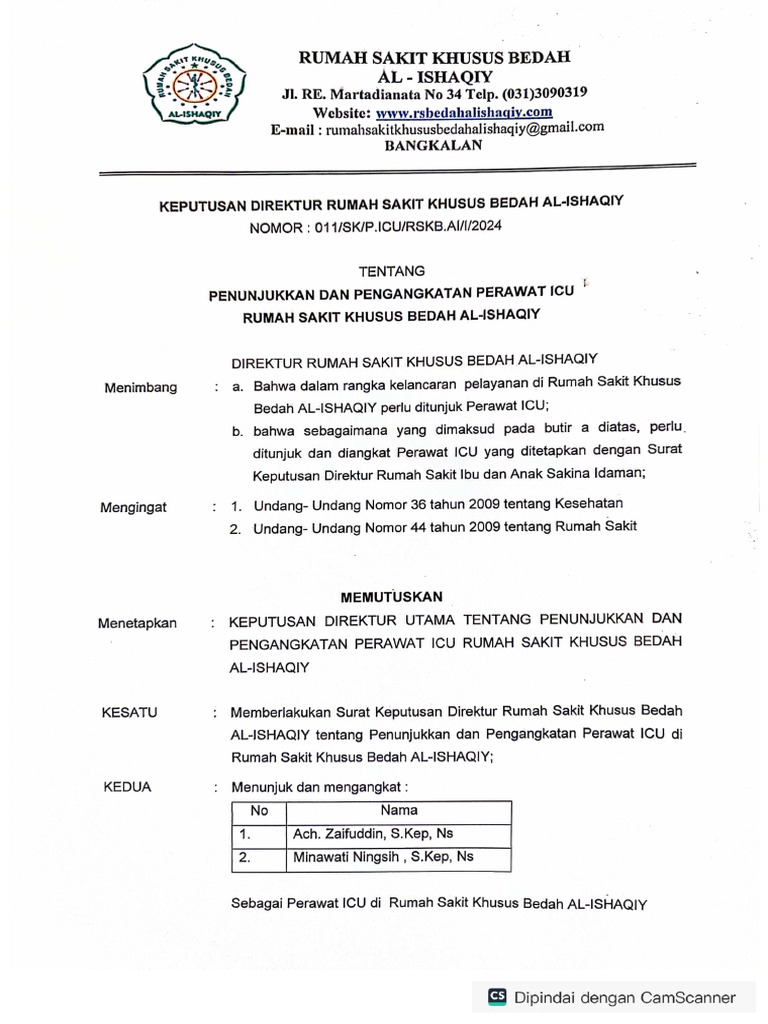 SK Perawat ICU | PDF