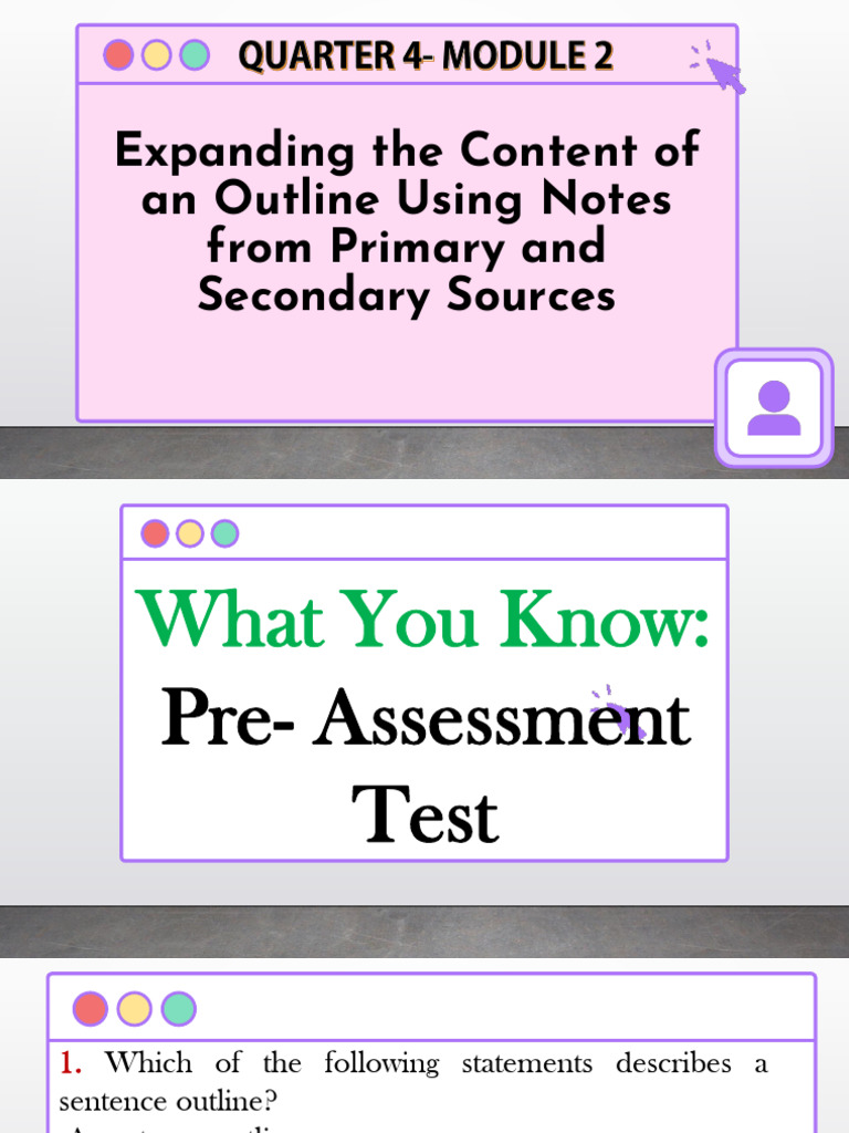 Expanding The Content of An Outline Using Notes From Primary and ...