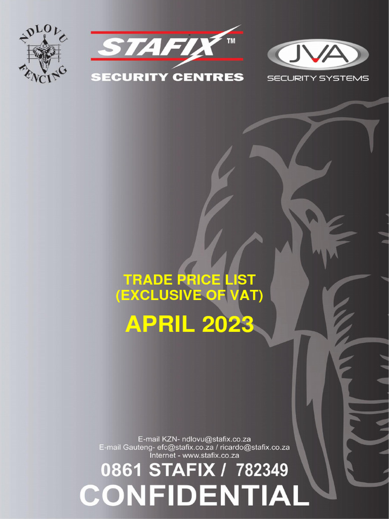 Trade Price List for Security Pros | PDF | Wire | Insulator (Electricity)