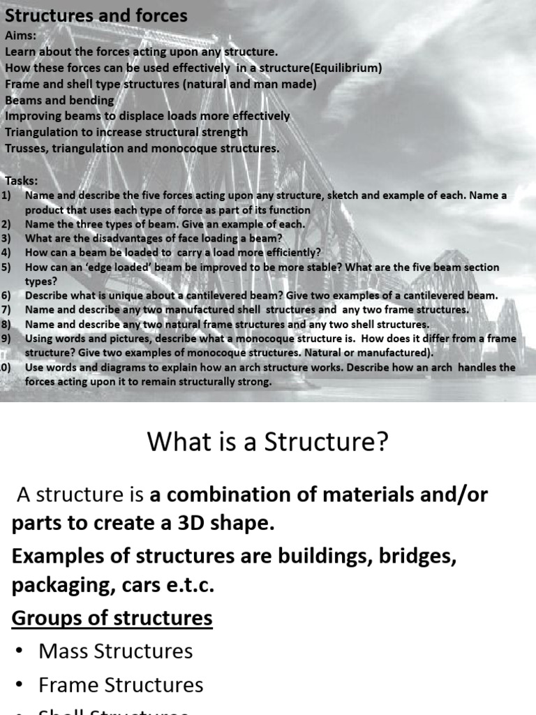Structures and Forces Updated | Download Free PDF | Truss | Beam ...